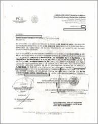 Mexico Federal Police Clearing Certificate